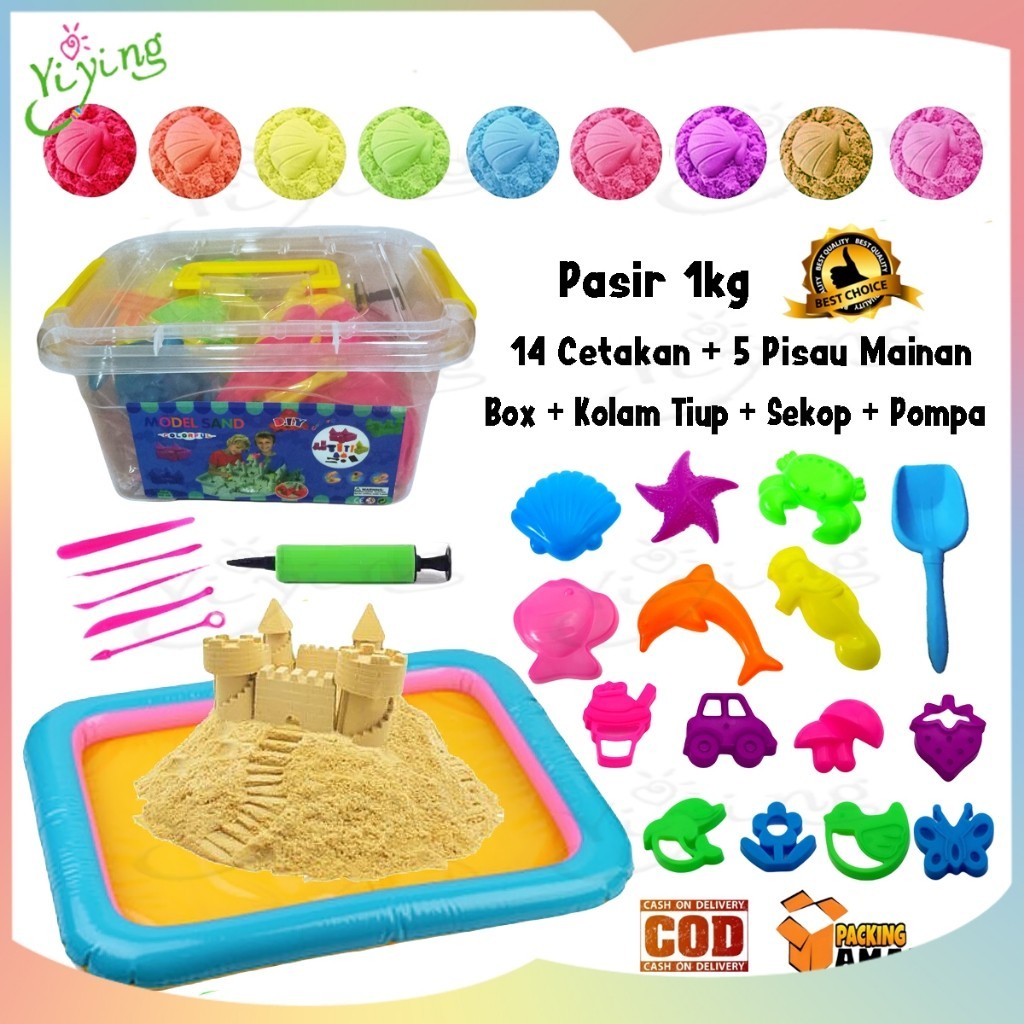 Jual Mainan Anak Anak/24 Buah Mainan Cetakan Pasir/Set Pasir Sensorik ...