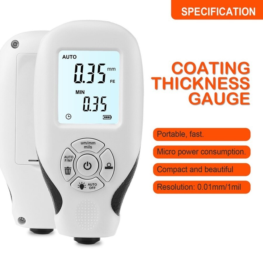 Jual Coating Thickness Gauge Car Paint Thickness Tester FE/NFE 0-2000um ...