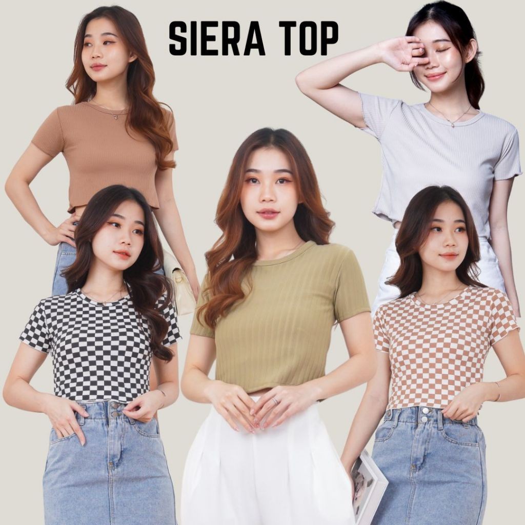 Jual NAJWA - Crop Top Siera basic / Baju Crop Basic RIB Wanita | Shopee ...