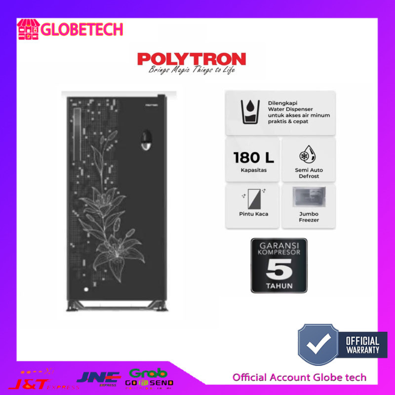 Jual POLYTRON Kulkas 1 Pintu Ada dispenser PRD 18J Belleza 180 Liter ...