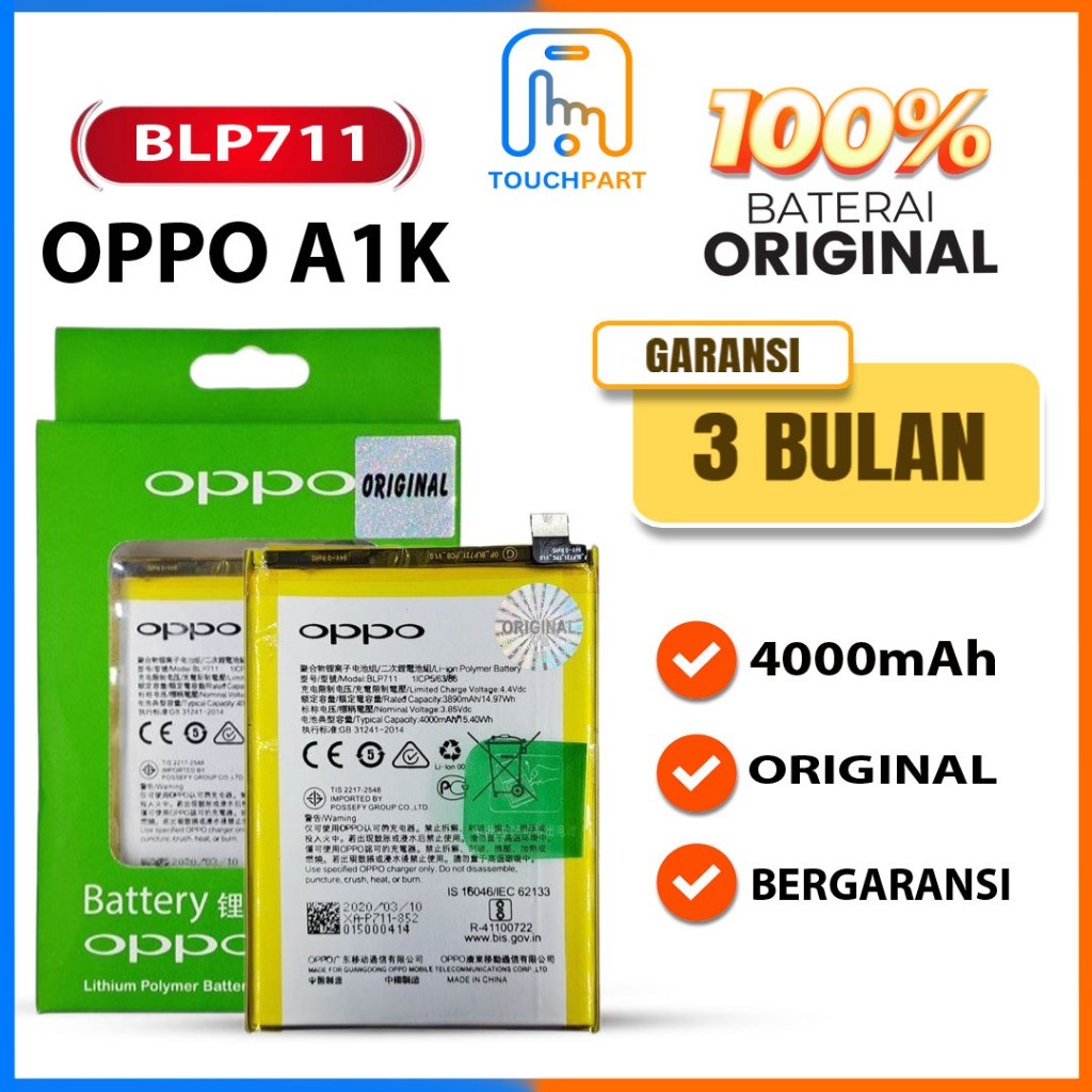 Jual BATERAI BATRE OPPO A1K BLP711 ORIGINAL | Shopee Indonesia
