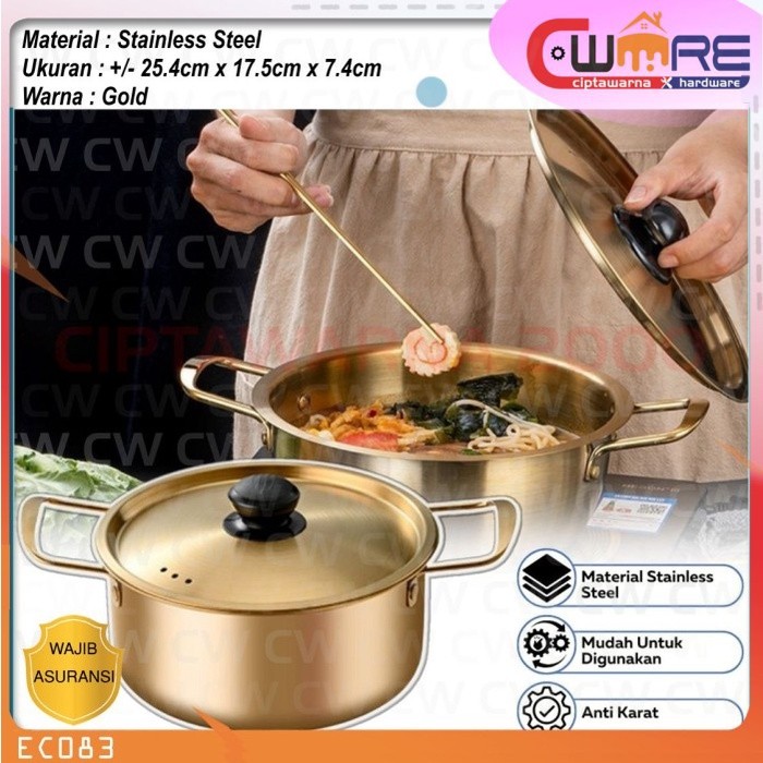 Jual Panci Ramyun Korea Gold 18cm Korean Noodle Ramyeon Anti Lengket ...