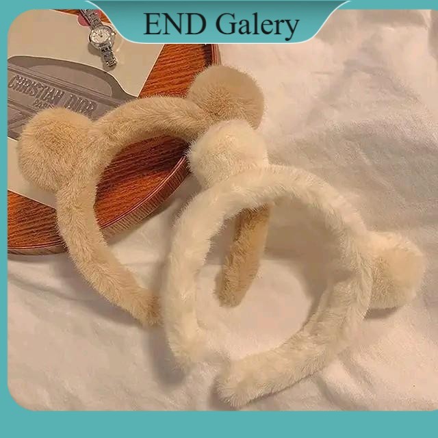 Jual Bando Pompom Bando Bulu Korea Bando telinga Beruang Bahan Halus ...