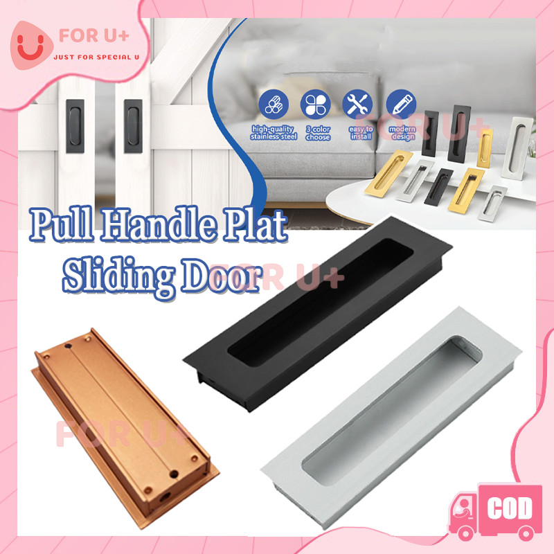 Jual Handle Tarikan Tanam Pintu Sliding Hitam Stainless Steel / Handle ...