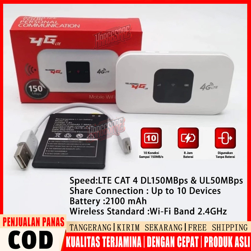 Jual [COD] Modem WIFI Mifi All Operator 4g Mudah Dibawa USB 500Mbps 4g ...