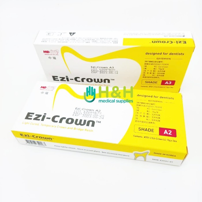 Jual Ezi Crown / Temporary Crown / Mahkota Sementara - A3, PER 1 PCS ...