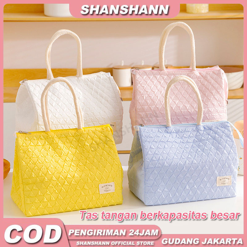 Jual Tas Tangan Berkapasitas Besar Tas Bekal Candy Color Lunch Cooler ...
