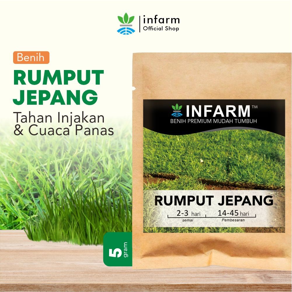 Jual INFARM - Benih Bibit Rumput Jepang Halus Rapat Hijau Tahan Panas ...