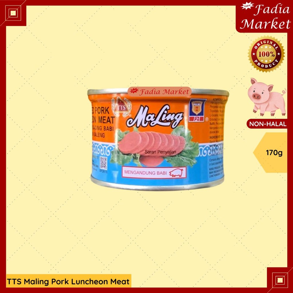 Jual TTS Maling Ham Babi Pork Luncheon Meat NON HALAL 170g | Shopee ...