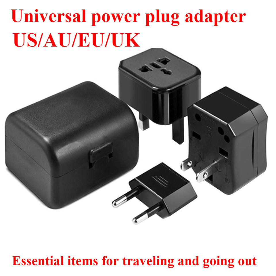 Jual 1 buah adaptor perjalanan universal hitam semua dalam satu adaptor ...