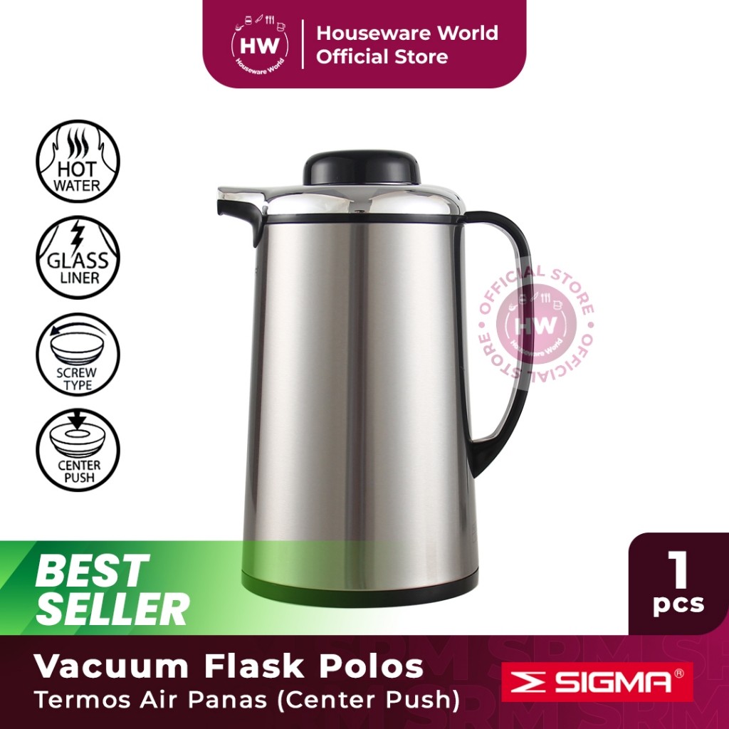 Jual SIGMA Termos Air Panas Vacuum Flask Polos (Center Push Button ...