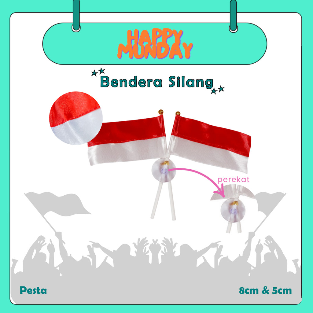 Jual happy munday Bendera Silang Merah Putih | Bendera Indonesia Merah ...