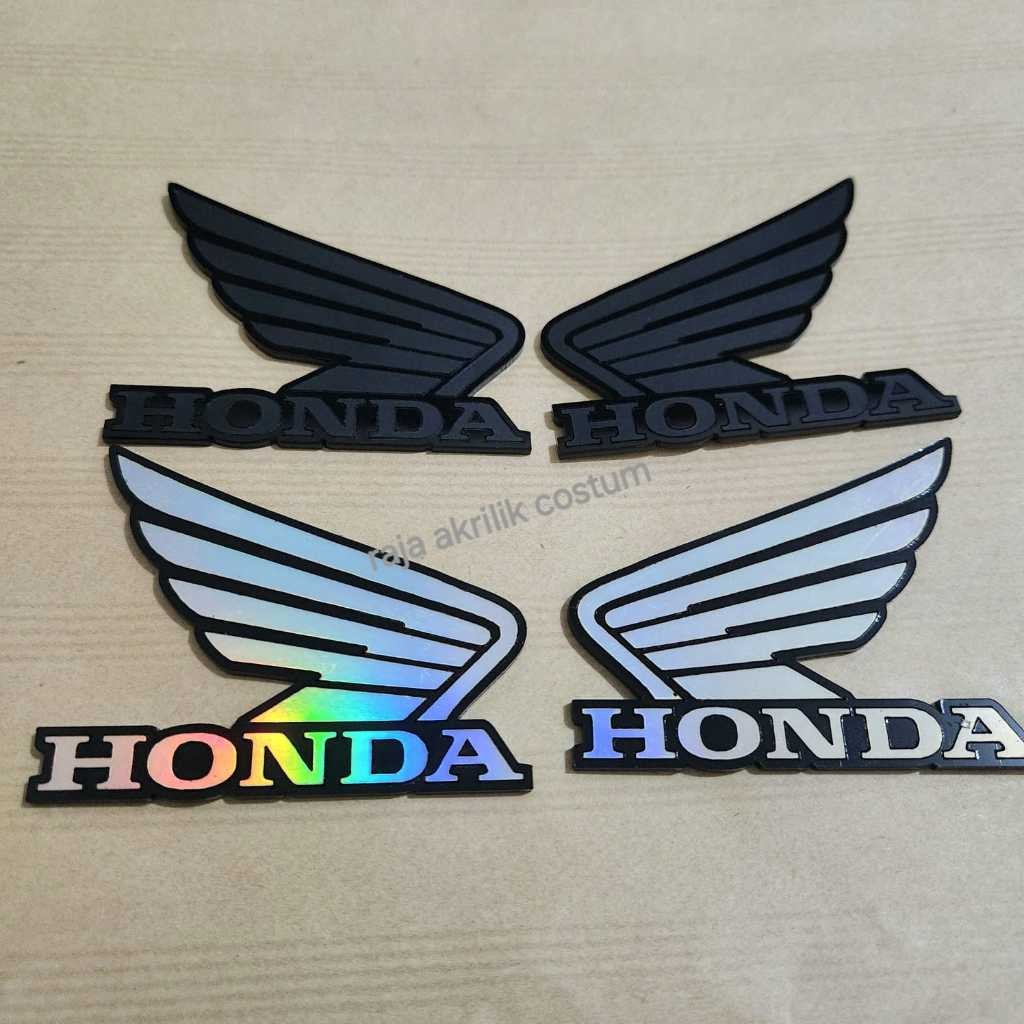 Jual EMBLEM AKRILIK HONDA WINGS 2PCS STICKER HOLOGRAM EMBLEM AKRILIK ...