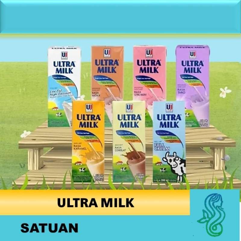 Jual SATUAN SUSU ULTRA MILK 125/200/250 ML LOW FAT UHT | Shopee Indonesia