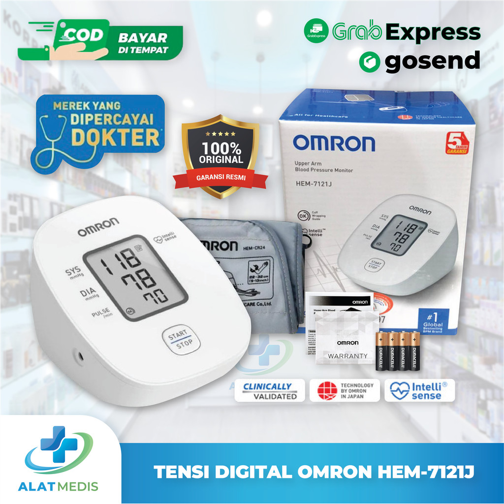 Jual Tensimeter Digital Omron HEM-7121J Alat Tensi Omron | Shopee Indonesia
