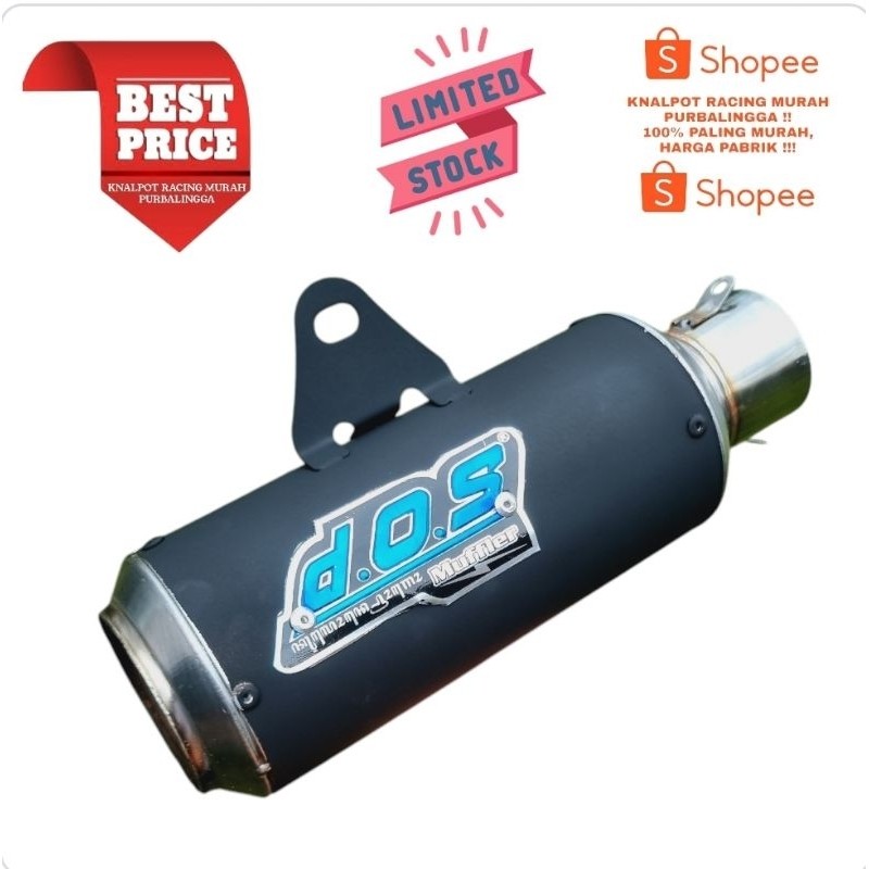 Jual DOS GP1 BLACK SLINCER KNALPOT DOS INLET 50MM | Shopee Indonesia