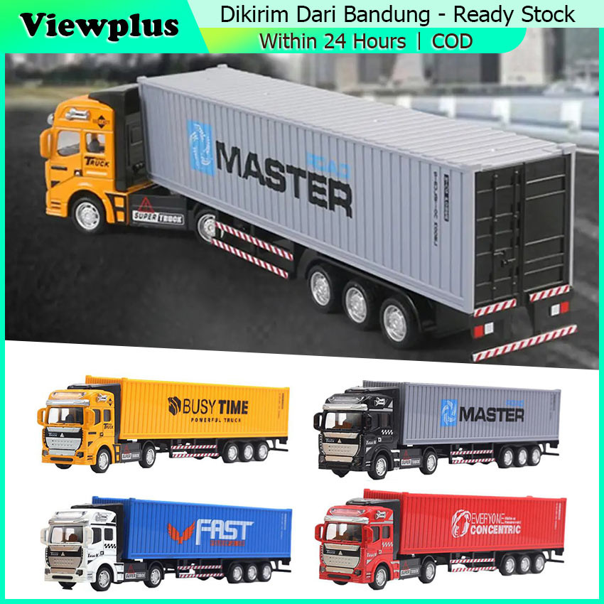 Jual Mainan Diecast TRUCK CONTAINER Lampu Suara Alloy Car Mainan Anak ...