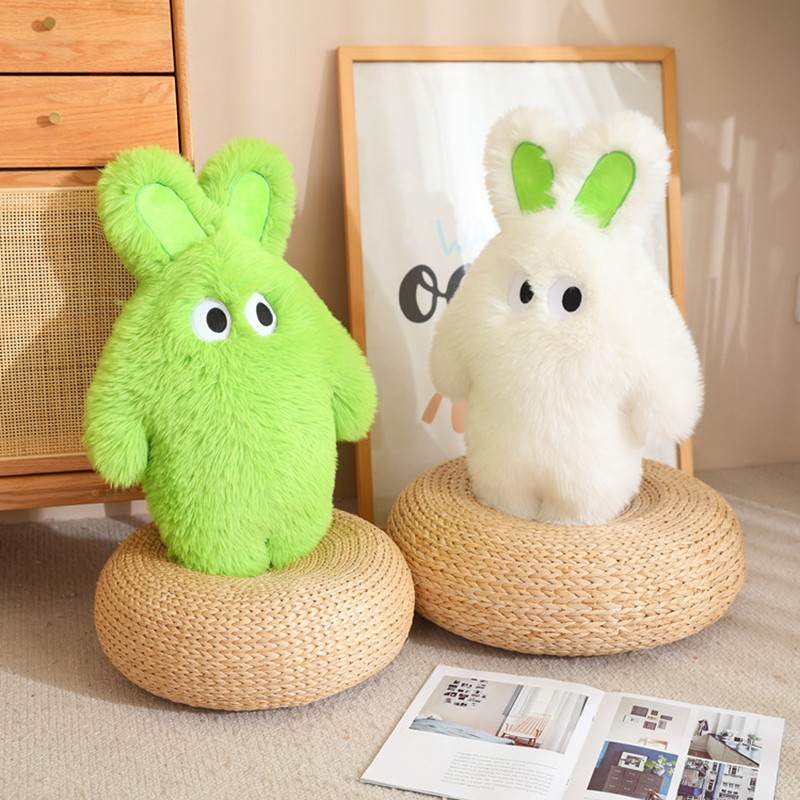 Jual 55cm Funny Bunny Daikon Plush Pillow Cushion Fluffy Plushies White ...