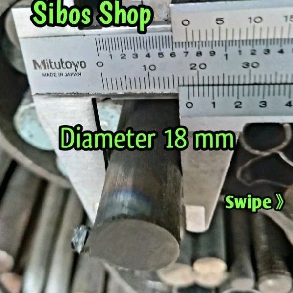 Jual Besi As Diameter 18mm panjang per 10cm | Round Bar Steel Bulat ...