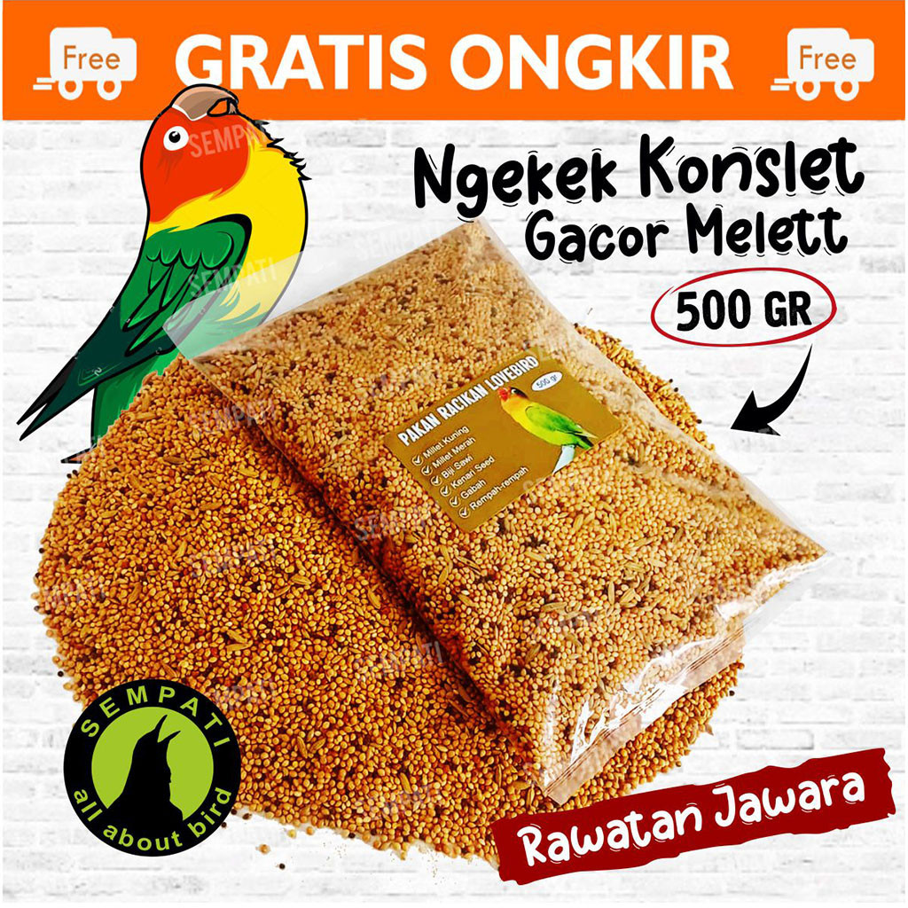 Jual SEMPATI Pakan Racikan Lovebird 500gr Pakan Harian Burung Lovebird ...