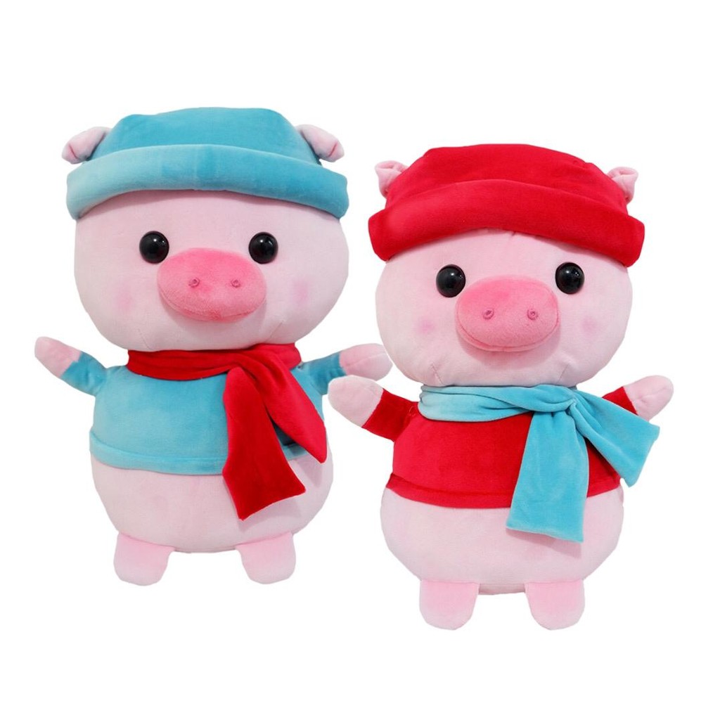 Jual boneka babi lucu dan pig piggy cute hoodie dan syal musim dingin ...