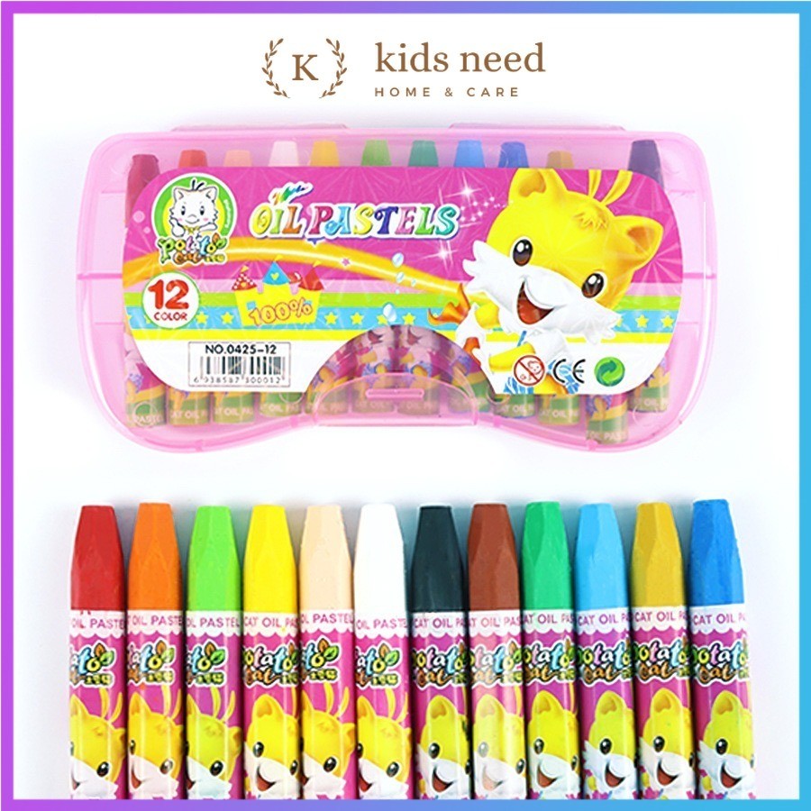 Jual Crayon Besar 12 Warna / Oil Pastel / Krayon Set Murah Anak Anak ...