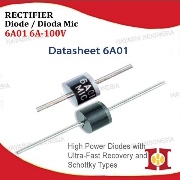 Jual Dioda Diode Rectrifier MIC IN6A01 6A10 6 Ampere 6A 10 01 6A 100V ...