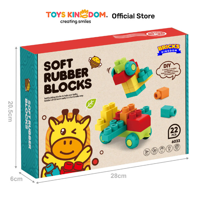 Jual Toys Kingdom Bricks Kingdom Set Blocks Soft Rubber Building Toys ...