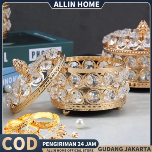 Jual ALLINHOME Kotak Perhiasan Kristal Mewah/ Kotak Penyimpanan ...