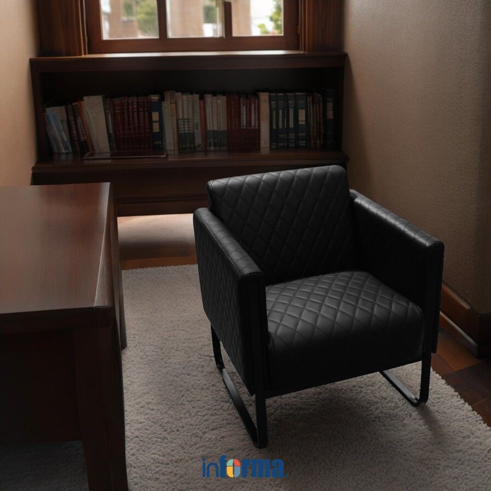 Jual Informa Milton Sofa Kulit 1 Seater - Hitam | Shopee Indonesia