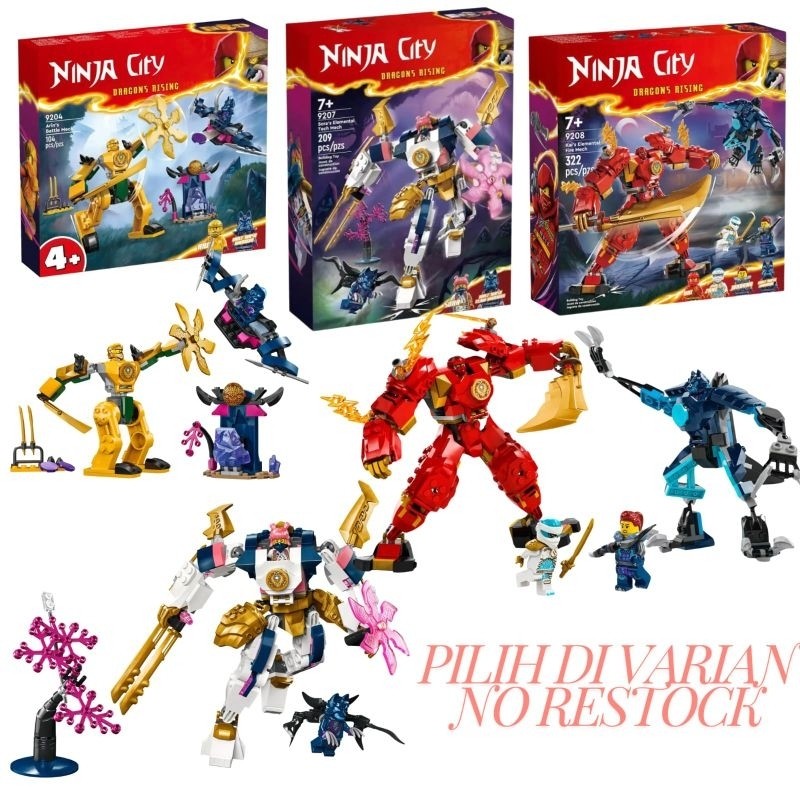 Jual NF76YZ Ninja Series 9204 / 9207 / 9208 Arin's Battle Mech / Kai's ...