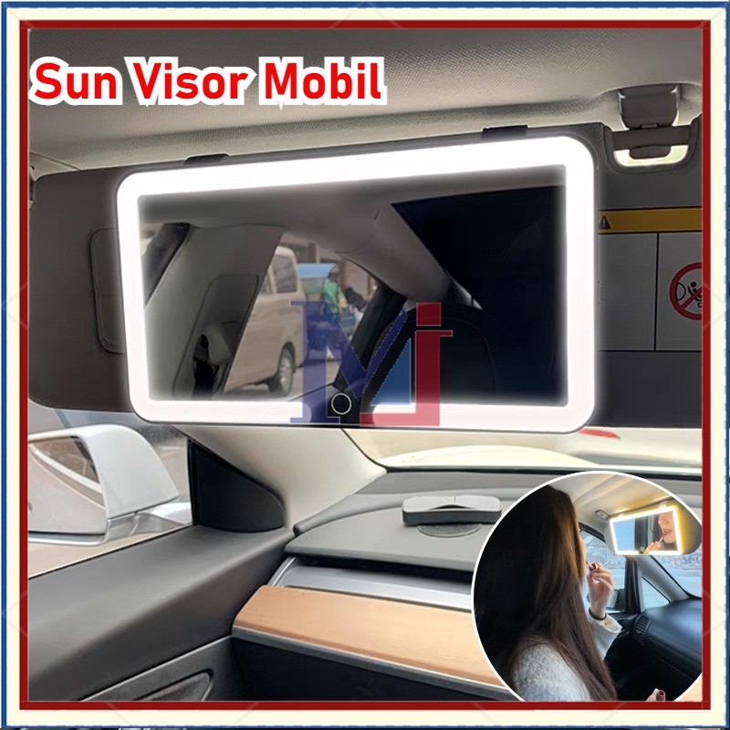 Jual 【COD】Cermin Makeup Dengan Lampu Mobil LED Sunvisor Mirror Led ...
