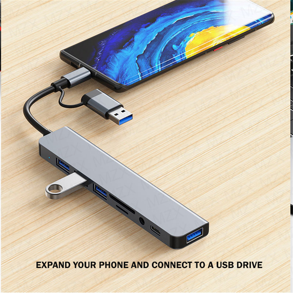 Jual MZX 8 in 1 USB Hub Type A C 3 0 Concentrator Docking Station Multi ...
