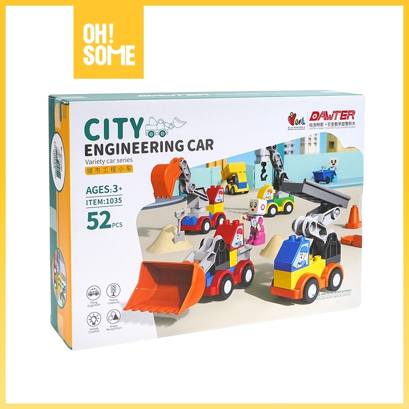 Jual OHSOME Yinerle City Engineering Car Robot 52 Pcs / Mainan Rakit ...
