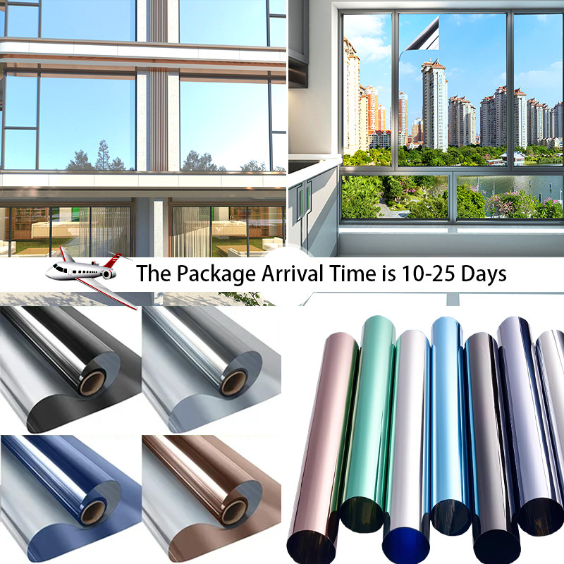 Jual Anti Look Window Privacy Film Adhesive Vinyl Mirror Foil One Way ...