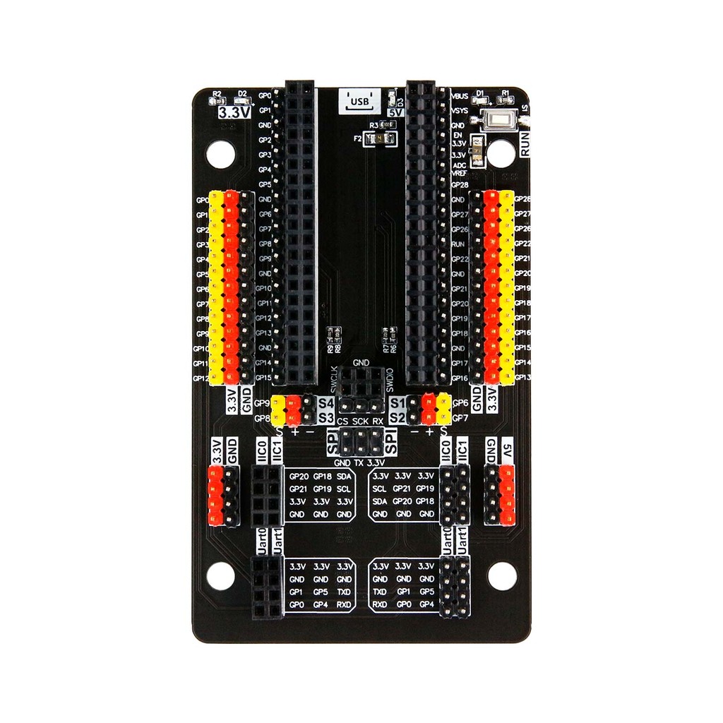Jual Raspberry Pi Pico GPIO Sensor Expansion Board Module Multiple Functional Interfaces for ...