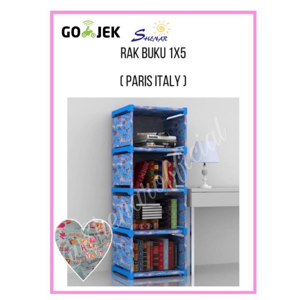 Jual RAK BUKU SERBAGUNA/ RAK TAS/ LEMARI BUKU 1x5 - PARIS ITALY ...