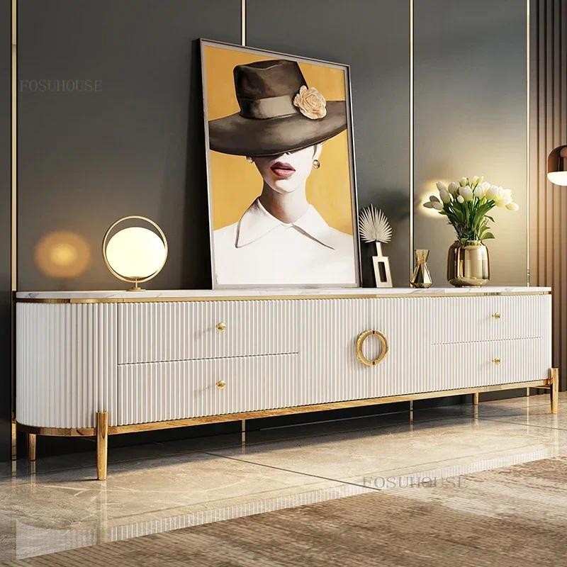 Jual Modern Minimalist Slate TV Stands Living Room Furniture Coffee ...