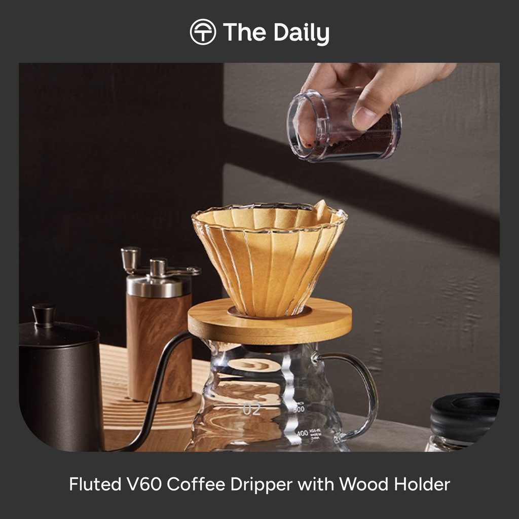 Jual Fluted V60 Glass Coffee Dripper - Dripper Kopi Kaca Drip V60 Pour ...