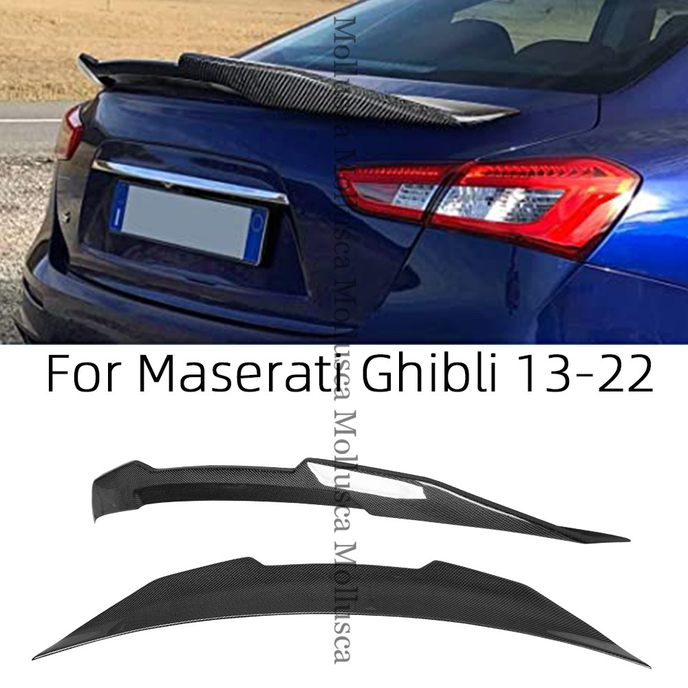 Jual For Maserati Ghibli PSM Style Carbon fiber Rear Spoiler Trunk wing ...