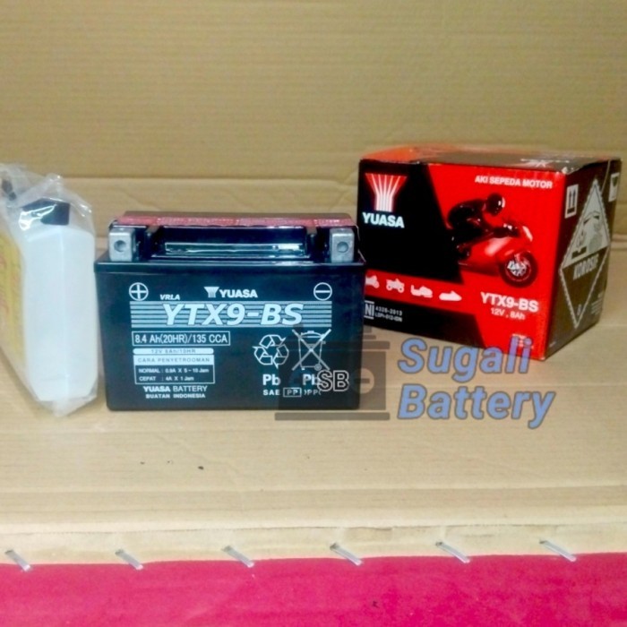 Jual Aki Motor Yamaha TMAX, Suzuki Skywave 250cc ACCU YUASA YTX9-BS MF kering 8.4Ah | Shopee ...