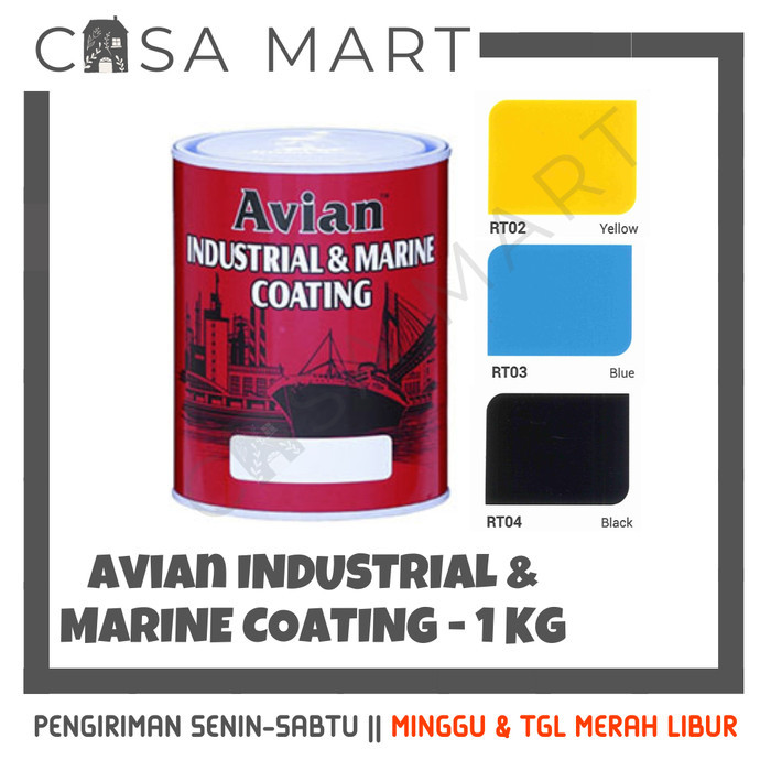 Jual AVIAN Anti Fouling Industrial & Marine Coating 1 kg / Cat Kolam Renang Besi Lapangan ...