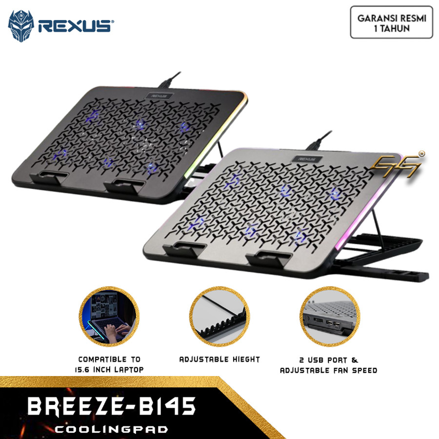Jual REXUS BREEZE B145 B-145 B 145 Cooling Pad Cooling Fan Kipas Laptop ...