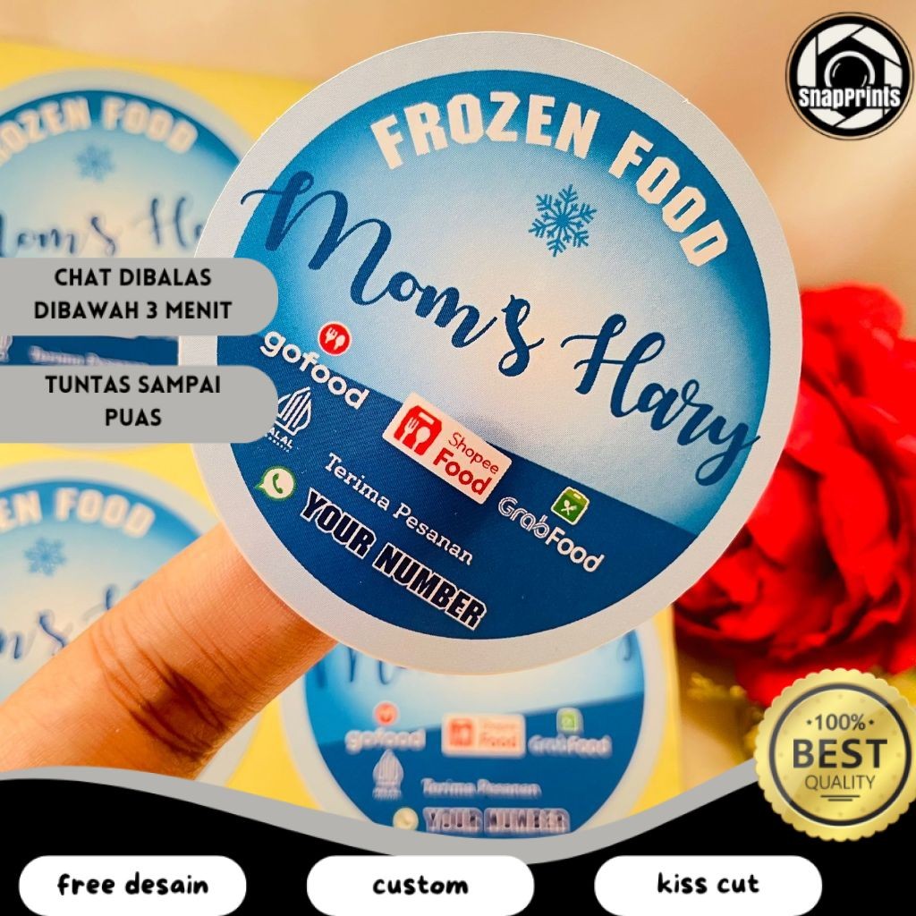 Jual SP 2-4 Cetak Label Frozen Food Stiker Chromo Makanan Beku Logo ...