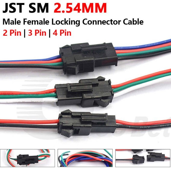 Jual Soket Kabel 2P 3P 4P / 2 3 4 Pin Kaki Penyambung Kabel Socket Soket Wire SM RC Konektor ...