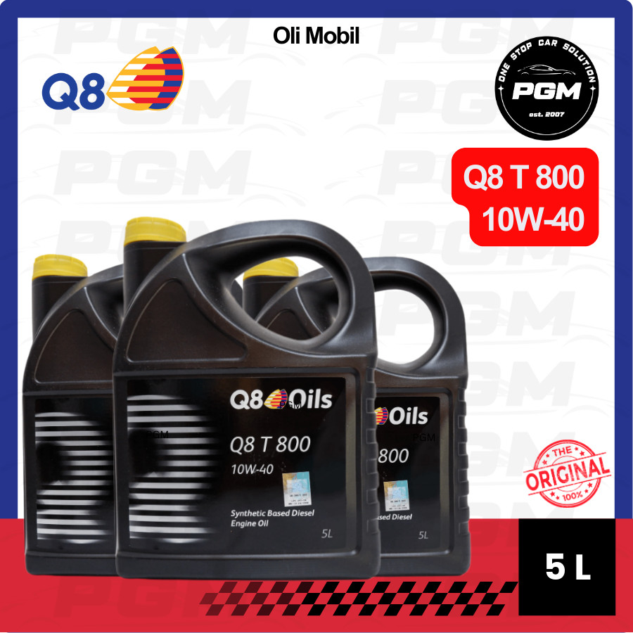 Jual Oli Q8 T 800 10W-40 5L Galon (Dijamin Ori 100%) | Shopee Indonesia
