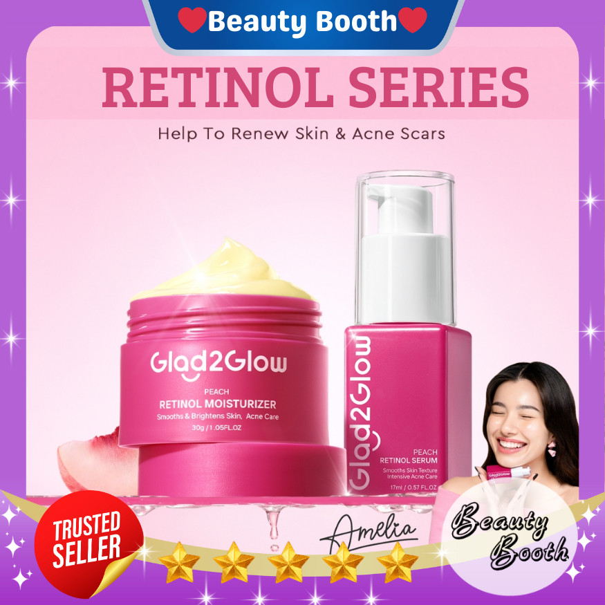Jual GLAD2GLOW Retinol Series | Peach Retinol Moisturizer 30 ml Serum ...