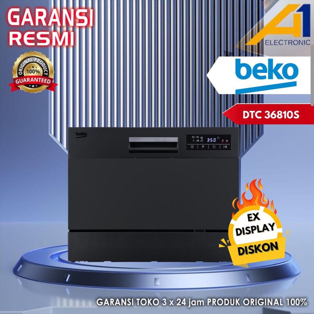 Jual BEKO Dishwasher DTC36610B / DTC 36610B Mesin Cuci Piring 6 Place ...