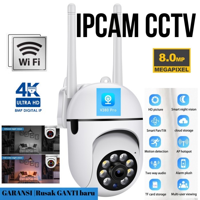Jual IP CAMERA CCTV APP V380 (banyak fitur) OUTDOOR WIRELESS 1080P FULL ...
