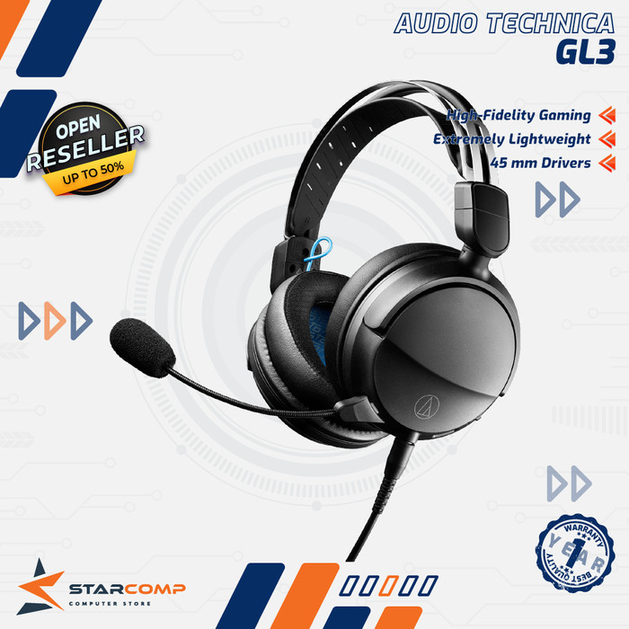 Jual Audio Technica ATH-GL3 Gaming Headphone High-Fidelity | Shopee ...